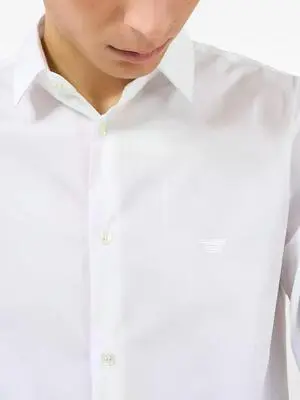 Emporio Armani Logo-embroidered Long-sleeve Shirt
