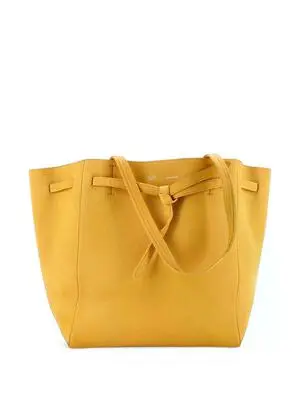 Celine Phantom Tie Cabas Leather Medium Tote Bag - Yellow