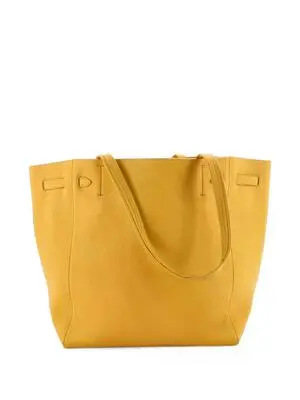 Celine Phantom Tie Cabas Leather Medium Tote Bag - Yellow