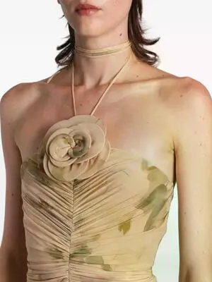 Magda Butrym Floral-print Ruched Midi Dress