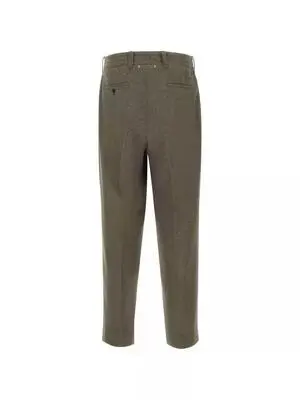 GOLDEN GOOSE Pleated Virgin Wool Trousers - Grey