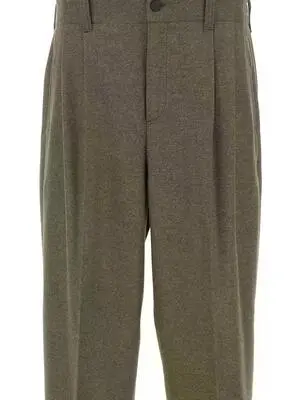 GOLDEN GOOSE Pleated Virgin Wool Trousers - Grey