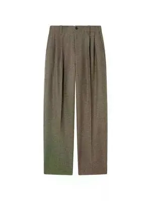 GOLDEN GOOSE Pleated Virgin Wool Trousers - Grey