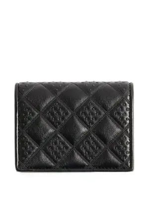 Valentino Garavani Flutterby Wallet In Shiny Nappa Leather With Butterfly Embroidery - Black