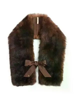 Valentino Garavani Lamb Fur Scarf - Brown