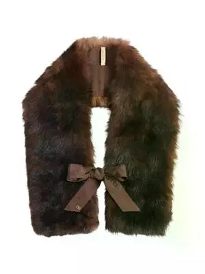 Valentino Garavani Lamb Fur Scarf - Brown