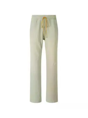Rhude Logo-embroidered Worn-effect Cotton Track Pants - Green