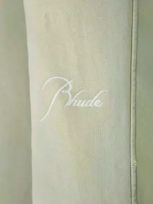 Rhude Logo-embroidered Worn-effect Cotton Track Pants