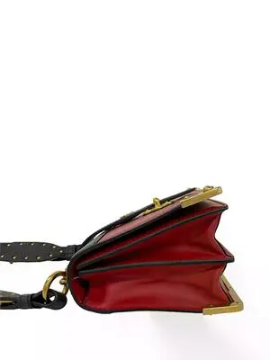 Prada Cahier City Calf Saffiano Crossbody Bag - Red