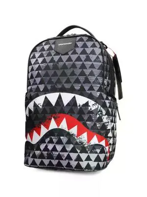 SPRAYGROUND Shark Mouth Geometric-print Backpack - Black