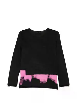 Comme Des Garçons Graphic Print Sweater - Black