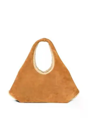 Coperni Shearling-trim Folded Shoulder Bag