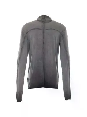 THOM KROM Cold-dye High Neck Long Sleeve Sweater With Thumb Slots - Grey