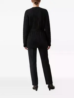 Valentino Garavani Cable-knit Belted Cardigan