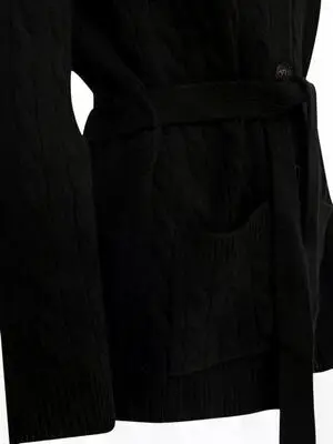 Valentino Garavani Cable-knit Belted Cardigan