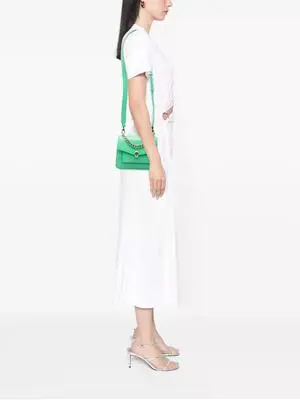 BVLGARI 2000-2026 Leather Serpenti Forever Maxi Chain Top Handle Bag Satchel - Green