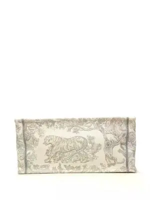 Dior 2020 Medium Canvas Embroidered Dioriviera Toile De Jouy Book Tote Bag - Grey
