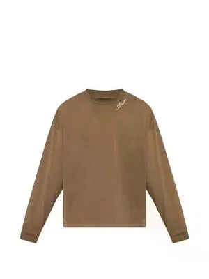 Amiri Logo-embroidered Long-sleeve T-shirt - Brown