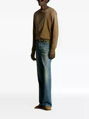 Amiri Script Oversized Long Sleeve T-shirt - Brown