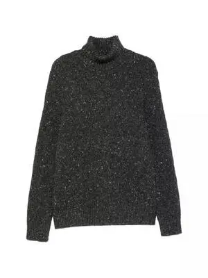 Eleventy Dark Knit Roll-neck Sweater
