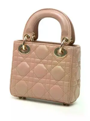 Dior 2020 Mini Lambskin Cannage Lady Satchel