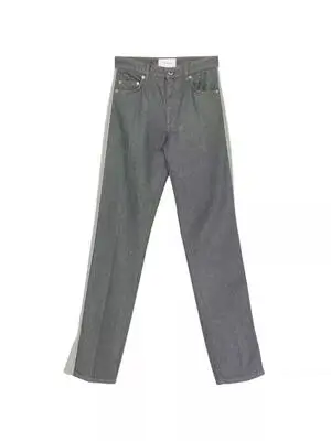 Sportmax Side Stripe Split Hem Jeans - Grey
