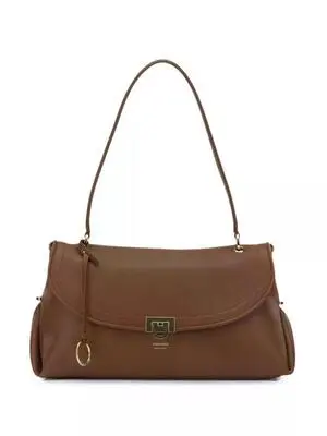 FERRAGAMO Gancini Flip-lock Shoulder Bag - Brown