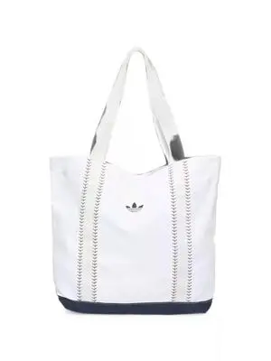 Adidas Contrast-stitch Logo Tote Bag - White