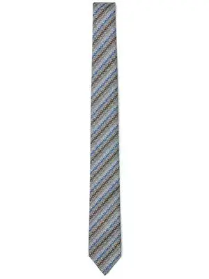 Missoni Zigzag Silk Tie - Grey