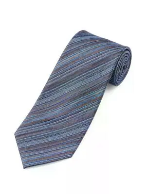Missoni Striped Silk Tie - Blue