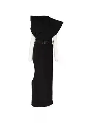 Junya Watanabe Belted Wool Dress - Black