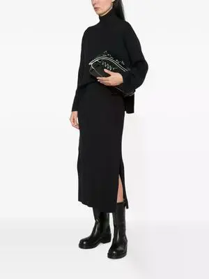 A.p.c. Ribbed-knit Side-slit Midi Skirt