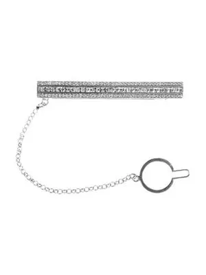 Dolce & Gabbana Crystal-embellished Chain-link Tie Clip - Silver