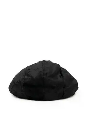 Junya Watanabe Faux-fur Flat Cap - Black