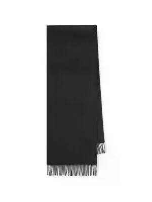 Saint Laurent Fringed Throw Scarf - Black