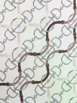 Eleventy Chain-print Silk Scarf - Neutrals