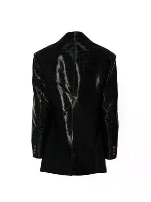 Junya Watanabe Crocodile-effect Notched-lapels Jacket