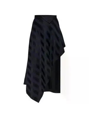 VIVIENNE WESTWOOD Cassandra Striped Asymmetric Skirt - Blue