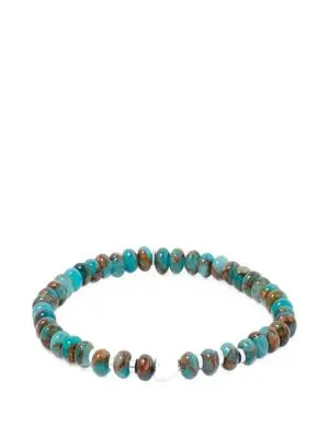 Tateossian Nepal Nugget Beaded Logo-charm Bracelets - Blue