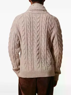 BALLANTYNE Cable-knit Wool Cardigan