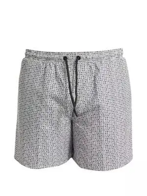 John Richmond Logo-print Drawstring Swim Shorts - White