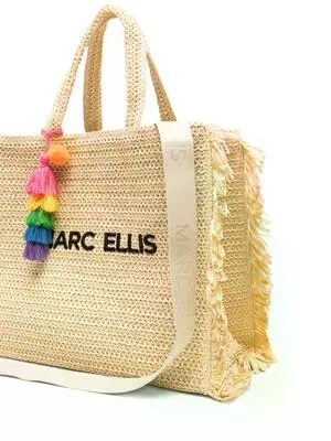 MARC ELLIS Fringed Logo-patch Tote Bag