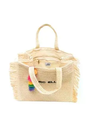 MARC ELLIS Fringed Logo-patch Tote Bag