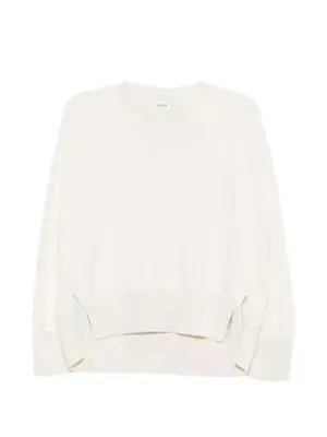 BARRIE The Borders Side-slit Sweater - Neutrals