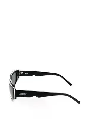 Dkny Logo Plaque Rectangle Frame Sunglasses