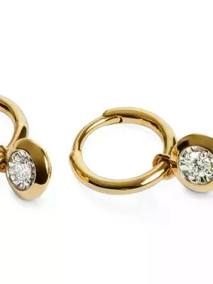 Monica Vinader Oval-diamond Huggie Earrings