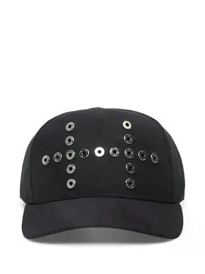 HELIOT EMIL Eyelet-embellished Cap - Black