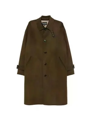 Emporio Armani Button-up Collared Single Breasted Coat - Brown