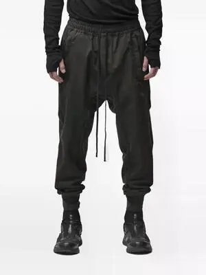 THOM KROM Drawstring-waist Drop-crotch Trousers - Grey