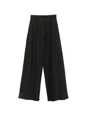 Max Mara Pleated Wide-leg Trousers - Black